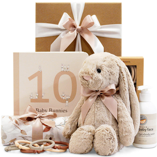 10 Baby Bunnies Gift Hamper with Jellycat London Bashful Bunny | The ...