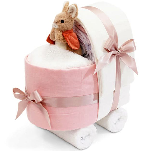 Baby Flopsy Nappy Pram Newborn Gift Hamper | The Complete Basketcase