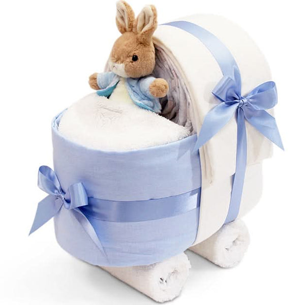 Baby Peter Nappy Pram Newborn Gift Basket | The Complete Basketcase